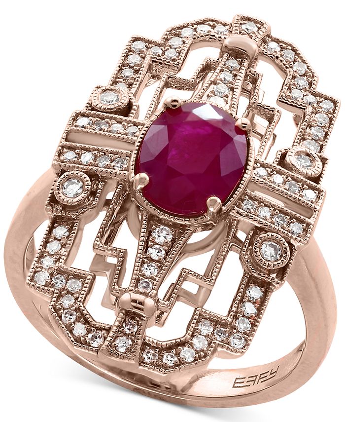 EFFY Collection EFFY® Amoré Certified Ruby (1-3/8 ct. t.w.) and Diamond ...