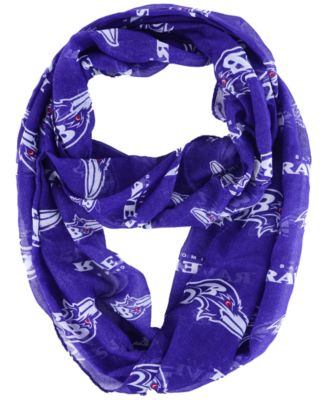 Forever Collectibles Baltimore Ravens All Over Logo Infinity Wrap Scarf ...