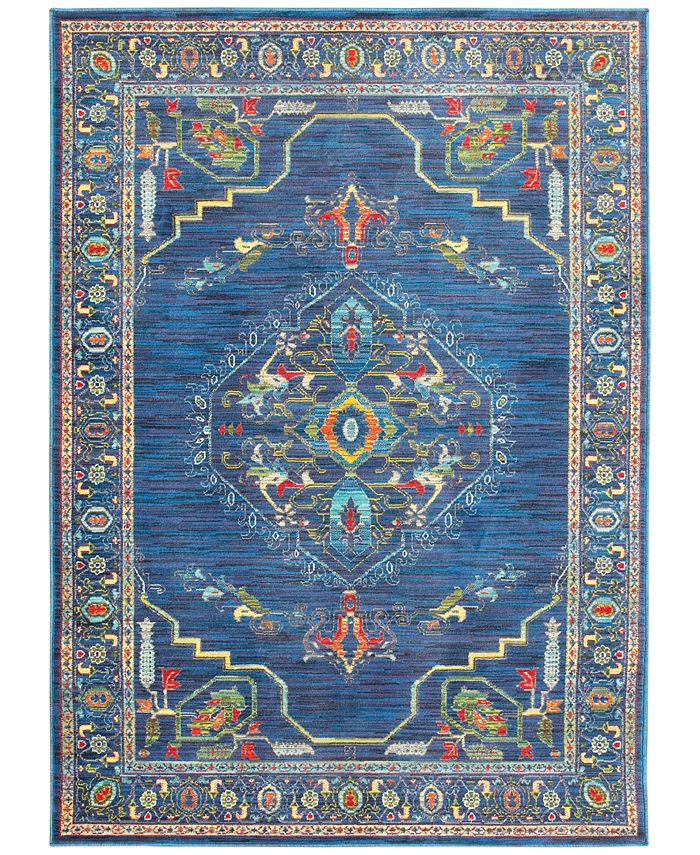 JHB Design CLOSEOUT! Vibe Aztec Blue 9'10" x 12'10" Area Rug - Macy's