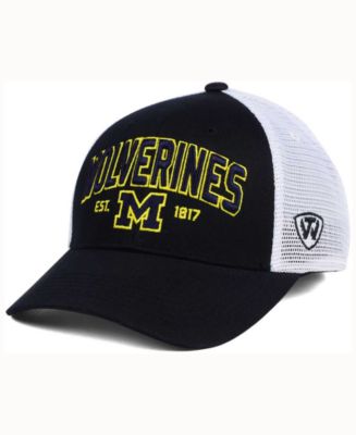Top of the World Michigan Wolverines Black Mesh Teamwork Snapback Cap ...