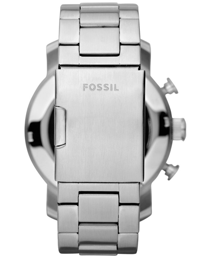 Fossil Men's Chronograph Nate Stainless Steel Bracelet Watch 50mm ...
