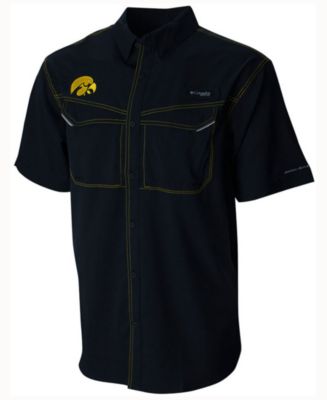 Columbia Men's Iowa Hawkeyes Low Drag Off Shore Button Up Shirt - Macy's