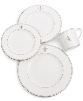 Lenox Federal Platinum Monogram Dinnerware Collection - Macy's