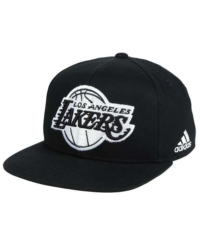 adidas Kids' Los Angeles Lakers Black and White Snapback Cap - Macy's