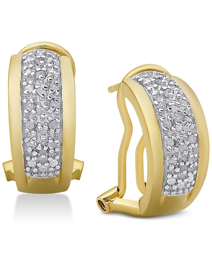 Victoria Townsend Diamond J-Hoop Earrings (1/4 ct. t.w.) - Macy's