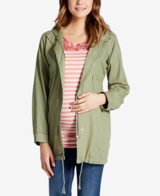 Motherhood Maternity Cotton Twill Drawstring Jacket - Macy's