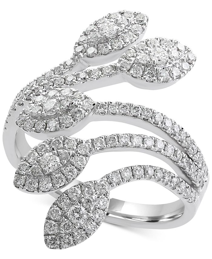 EFFY Collection Pavé Classica by EFFY® Diamond Leaf Ring (9/10 ct. t.w ...