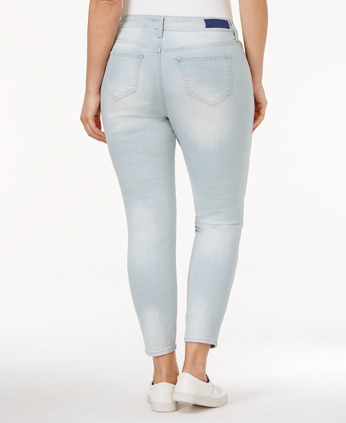 Hydraulic Trendy Plus Size Emma Embroidered Baby Powder Wash Skinny ...