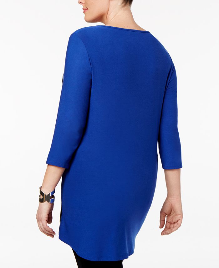 Belldini Plus Size Colorblocked Top - Macy's
