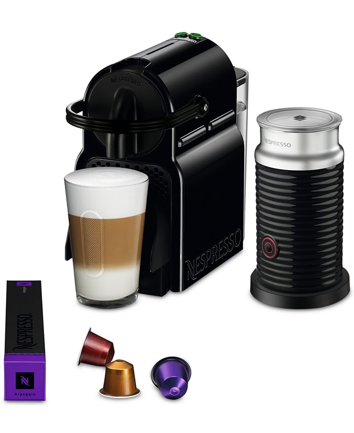 De'Longhi Nespresso Inissia Espresso Maker by with Aeroccino, Black ...