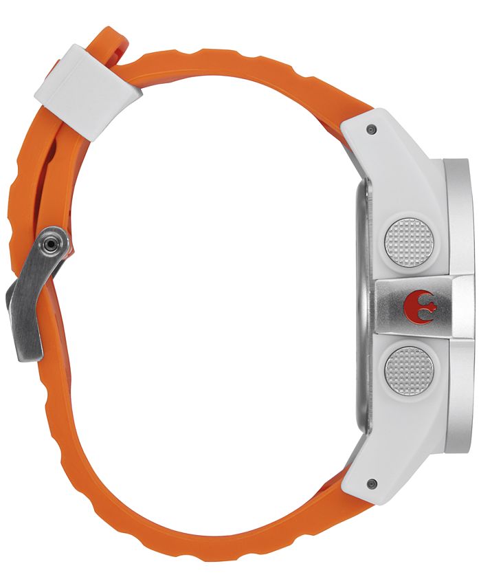 Nixon Men's Rebel Pilot Digital Orange Silicone Strap Watch 44mm A197SW ...