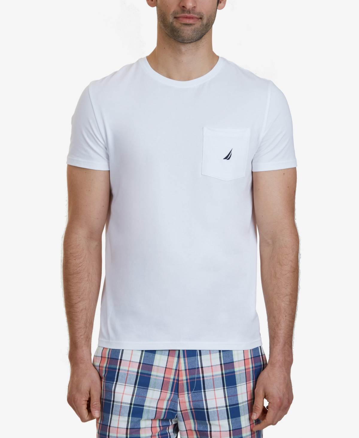 Click here for Nautica Mens Classic-Fit Solid Crew Neck Pocket T-... prices