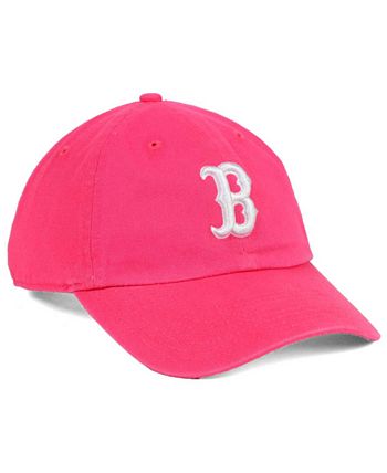 '47 Brand Women's Boston Red Sox Pink/White Clean Up Cap - Macy's