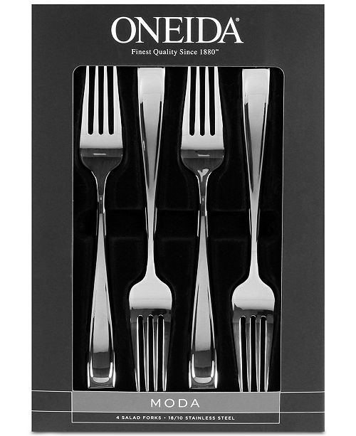 Oneida Moda 4-Pc. Salad Fork Set & Reviews - Flatware - Dining - Macy's