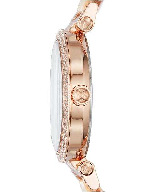 Michael Kors Women's Parker Champagne Acetate and Rose Gold-Tone ...