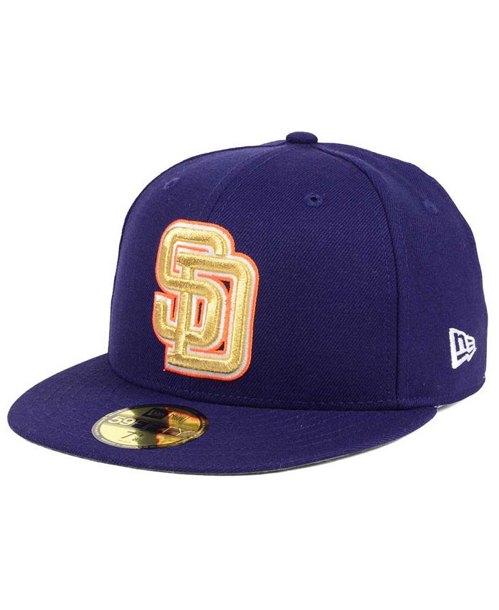 New Era San Diego Padres Exclusive Gold Patch 59FIFTY Cap - Macy's