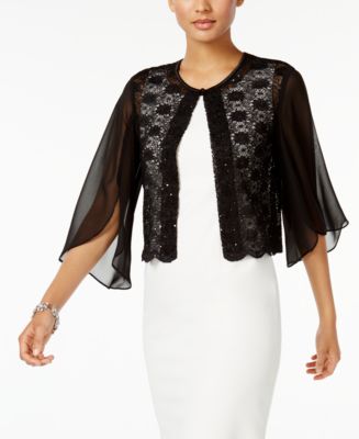 Connected Sequined Lace Jacket - Macy's