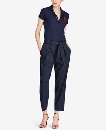 Polo Ralph Lauren Twill High-Rise Pants - Macy's