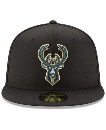 New Era Milwaukee Bucks Metallic Diamond Patch 59FIFTY Fitted Cap - Macy's