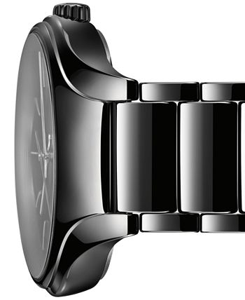 Rado Men's Swiss Automatic True Black High-Tech Ceramic Bracelet Watch ...