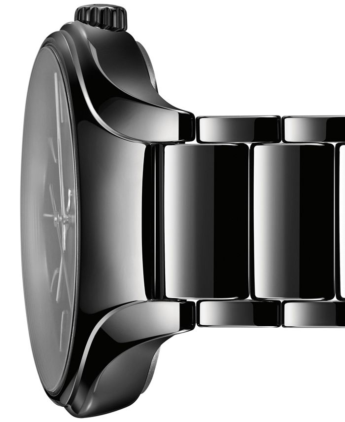 Rado Men's Swiss Automatic True Black High-Tech Ceramic Bracelet Watch ...