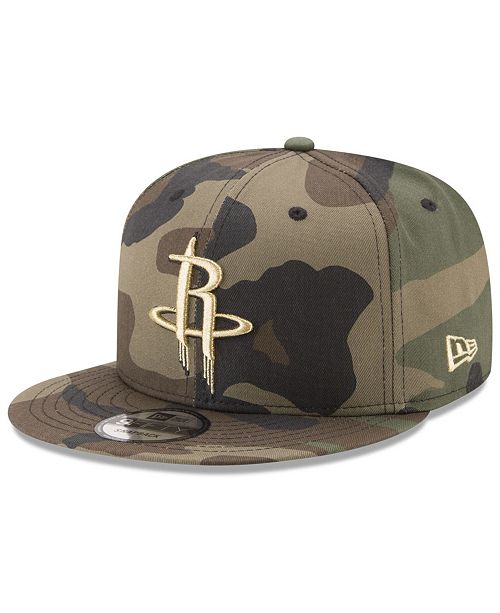New Era Houston Rockets Metallic Woodland 9FIFTY Snapback Cap & Reviews ...