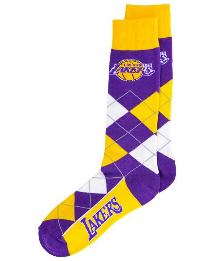 For Bare Feet Los Angeles Lakers Argyle Dress Socks - Macy's