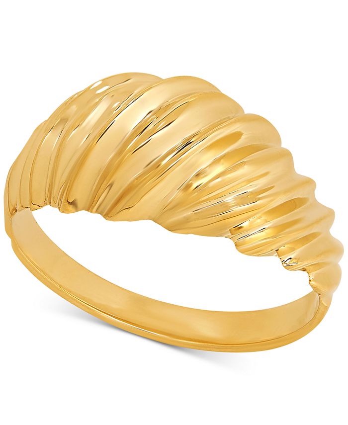Macy's Textured Dome Ring in 10k Gold - Macy's
