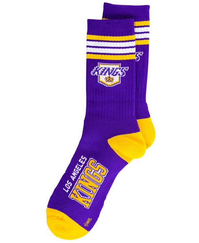 For Bare Feet Los Angeles Kings Retro 4 Stripe Deuce Crew Socks - Macy's
