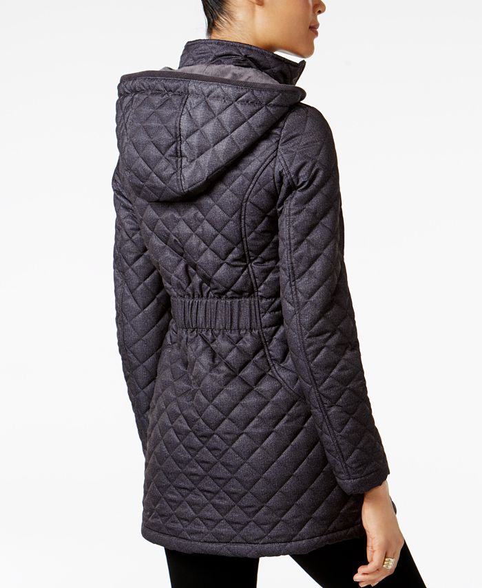 Laundry by Shelli Segal Faux-Fur-Lined Quilted Coat - Macy's