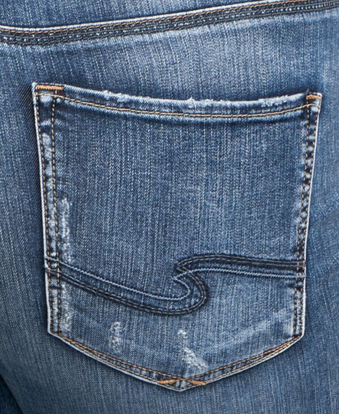 Silver Jeans Co. Plus Size Robson Ripped Jeggings - Macy's