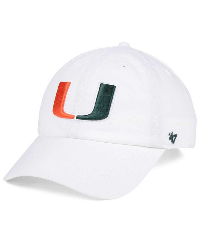 '47 Brand Miami Hurricanes CLEAN UP Cap - Macy's
