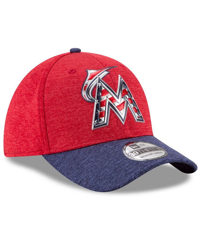 New Era Miami Marlins Stars & Stripes 39THIRTY Cap - Macy's