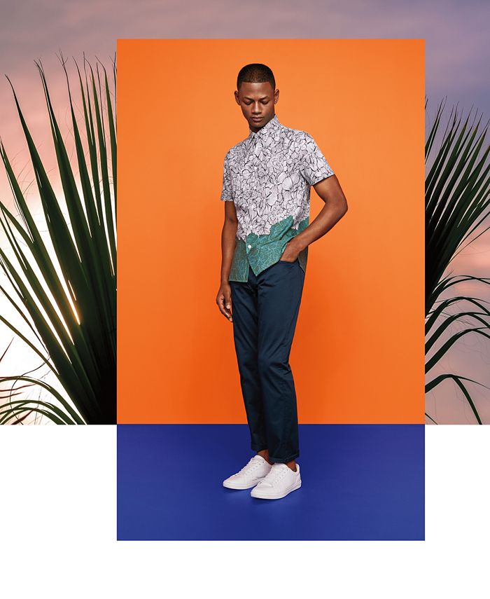 Perry Ellis Men's Slim-Fit Stretch Pants - Macy's