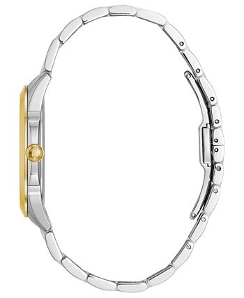 Bulova Women's Diamond Accent Two-Tone Stainless Steel Bracelet Watch ...