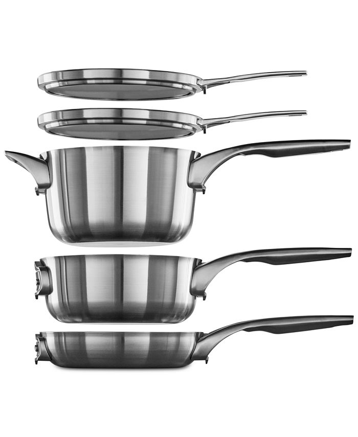 Calphalon Premier 10-Pc. Space-Saving Stainless Steel Cookware Set - Macy's