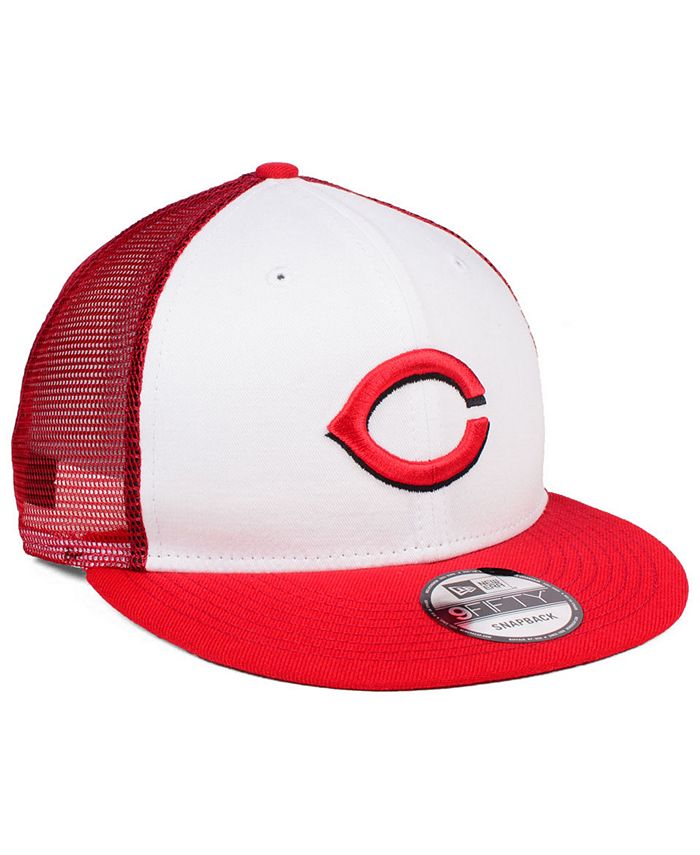 New Era Cincinnati Reds Old School Mesh 9FIFTY Snapback Cap - Macy's