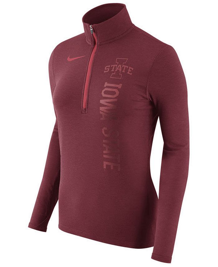 Nike Women's Iowa State Cyclones Stadium Element Quarter-Zip Pullover ...