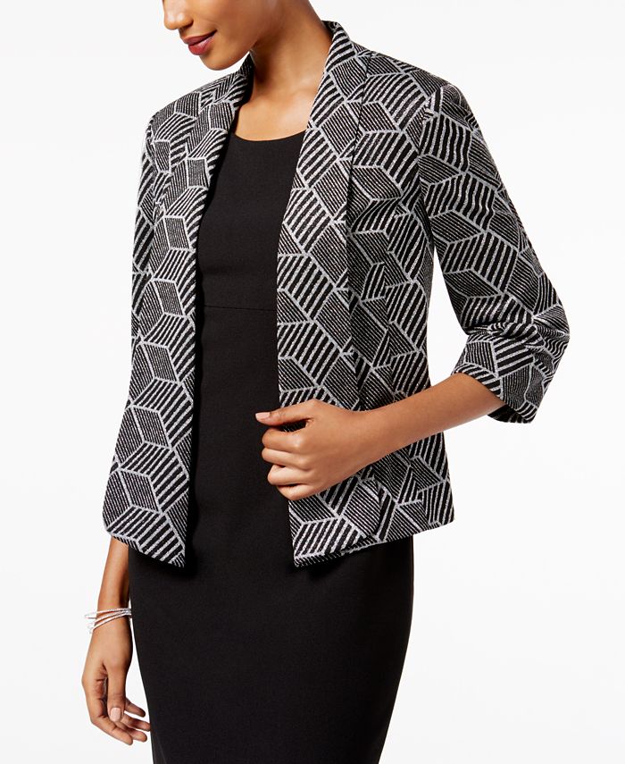 Kasper Printed Flyaway Jacket - Macy's