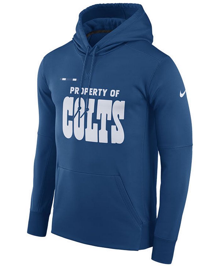 Nike Men's Indianapolis Colts Pullover Therma Hoodie - Macy's