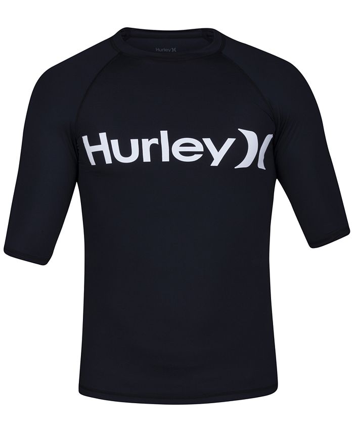 Hurley Men's One and Only Short Sleeve Logo-Print Rash Guard - Macy's