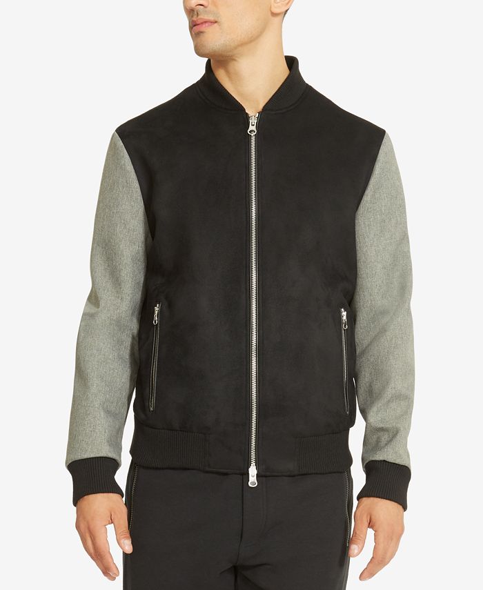 Kenneth Cole Reaction Men's Faux Suede Colorblocked Jacket - Macy's