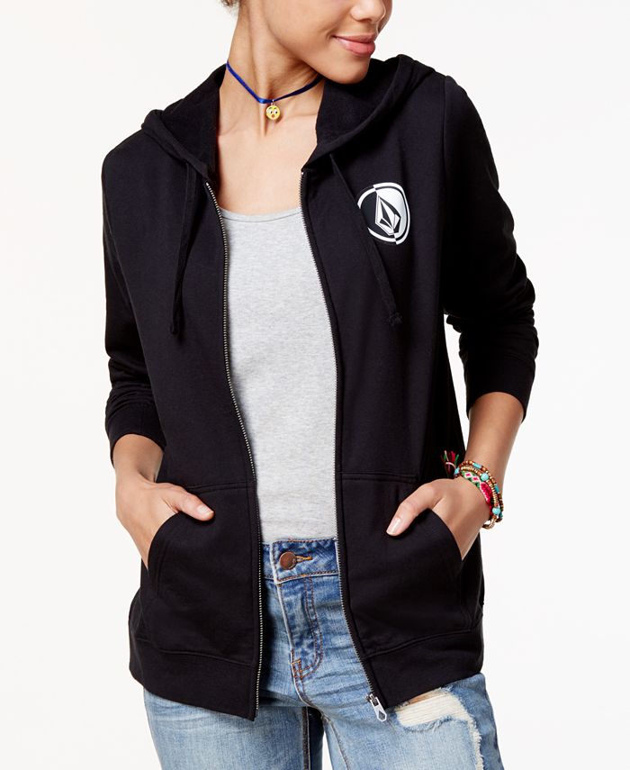 Volcom Juniors' Driftin' Stone Zip-Up Fleece Hoodie - Macy's