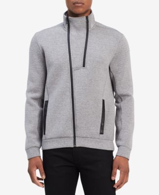 Calvin Klein Men's Spacer Mix-Media Full-Zip Jacket - Macy's