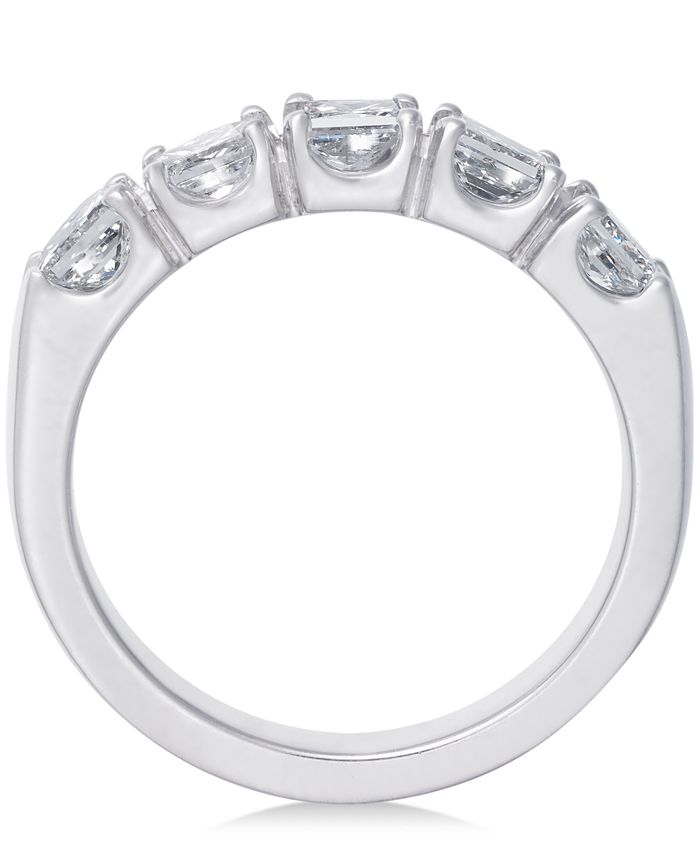 Macy's Diamond Princess Band (1-1/2 ct. t.w.) in 14k White Gold - Macy's