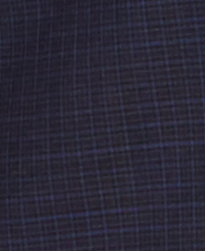 DKNY Men's Slim-Fit Blue Mini-Plaid Suit - Macy's