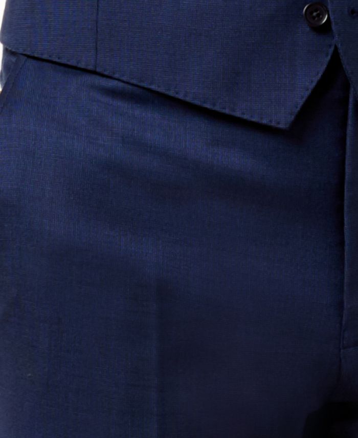 Tallia Men's Slim-Fit Blue Neat Vested Suit - Macy's