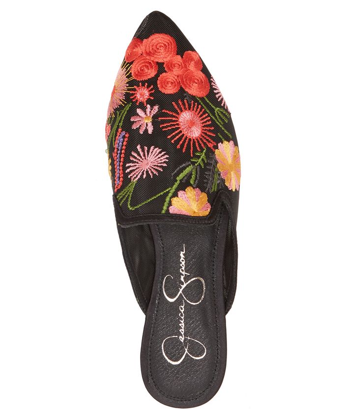 Jessica Simpson Zander Floral Mules - Macy's
