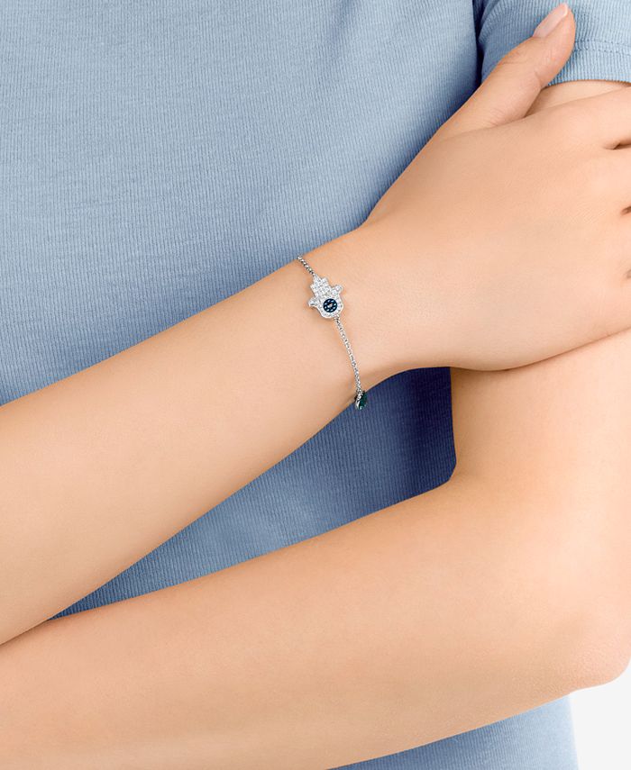 Swarovski Remix Collection Two Tone Pavé Hamsa And Trust Magnetic