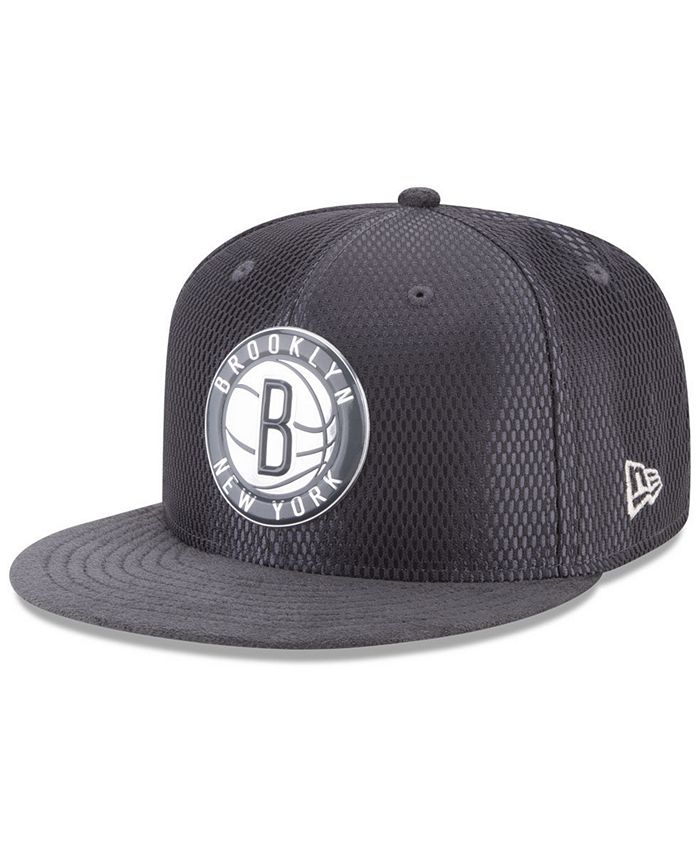 New Era Brooklyn Nets On-Court Graphite Collection 9FIFTY Snapback Cap ...